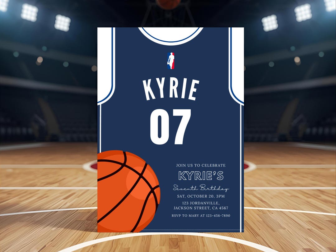 Dallas Mavericks Basketball Birthday Invitation Template: Editable ...