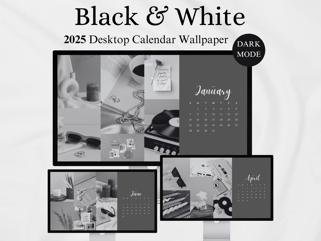 2025 Desktop Wallpaper Calendar | Digital Desktop Organizer Aesthetic ...