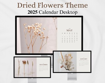 2025 Desktop Wallpaper Calendar | Digital Desktop Organizer Aesthetic ...