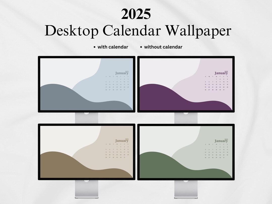 2025 Desktop Wallpaper Calendar | Digital Desktop Organizer Abstract ...