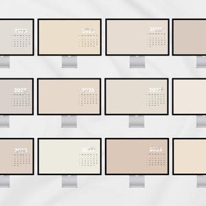 2025 Desktop Wallpaper Calendar | Neutral Colors Digital Desktop ...