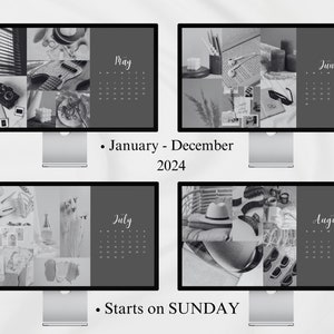 Desktop Wallpaper Calendar Digital Desktop Organizer Aesthetic ...
