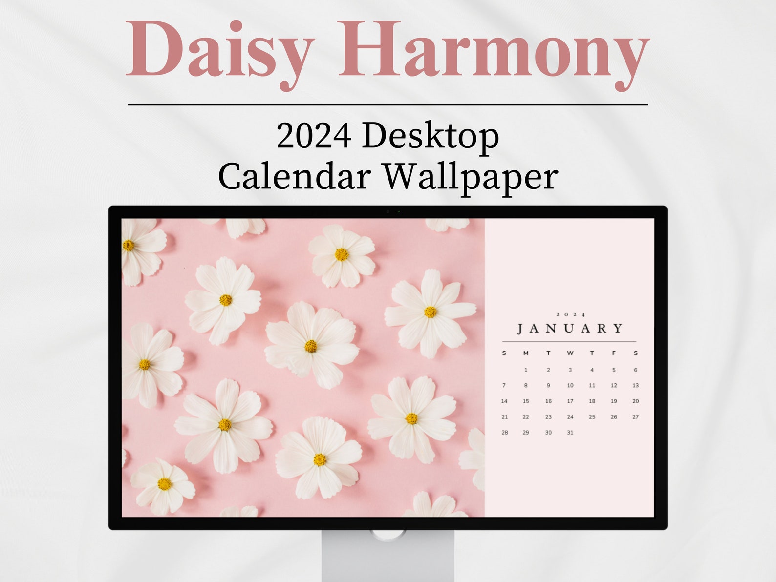 2024 Desktop Wallpaper Calendar Digital Desktop Organizer MacBook ...