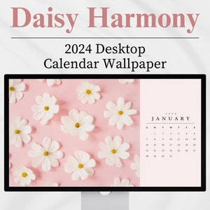 2024 Desktop Wallpaper Calendar Digital Desktop Organizer MacBook ...