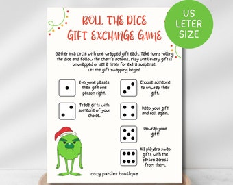 Roll the Dice Gift Exchange Game White Elephant Game Christmas Party ...