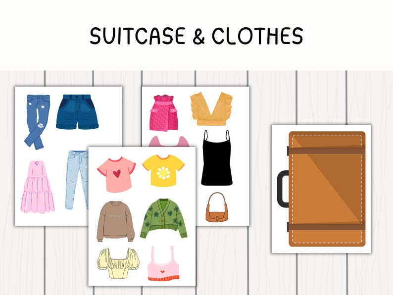Suitcase Game for Kids, Travel Game Printable, Pretend Play Packing ...