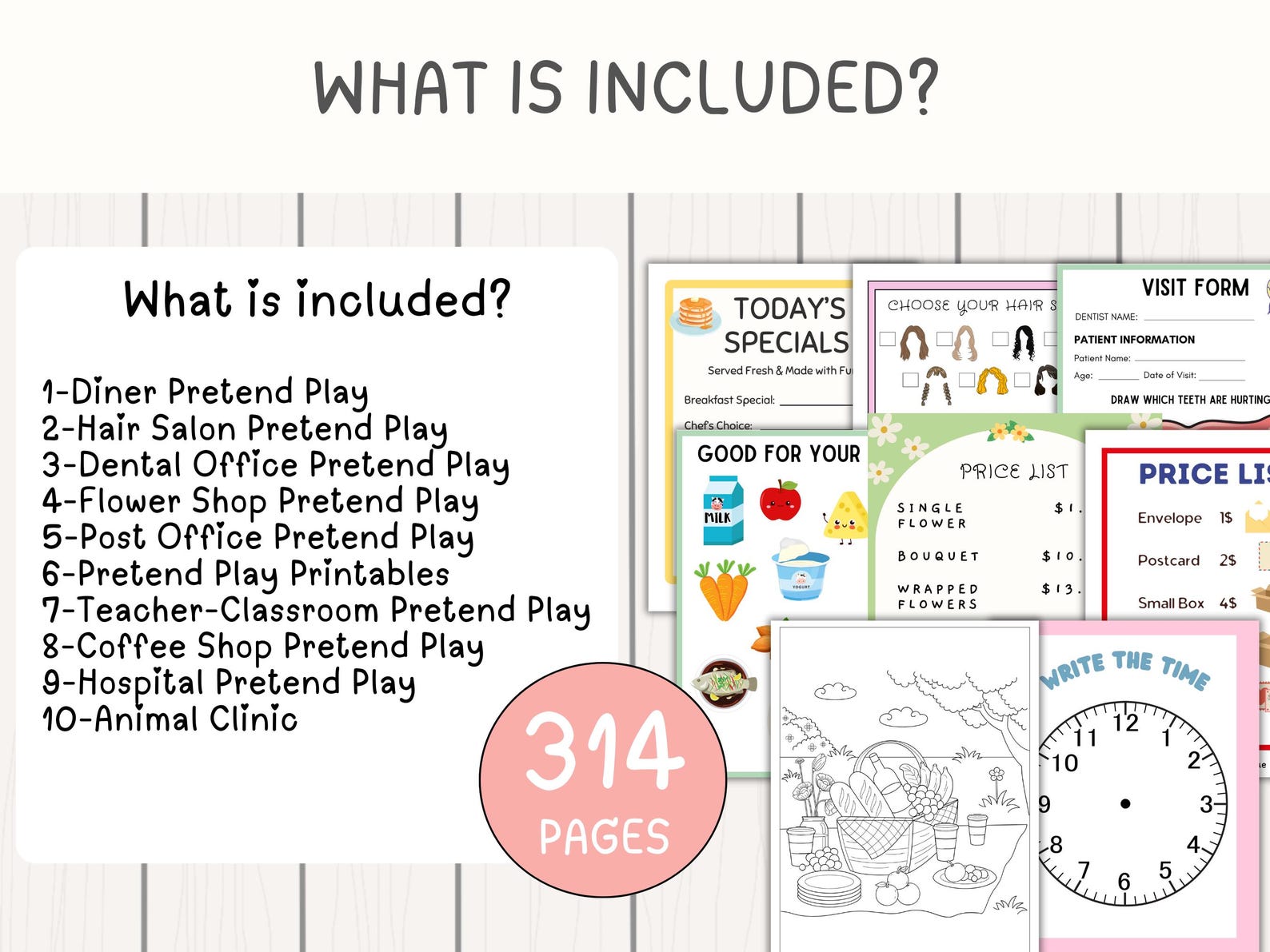 Pretend Play Printable Bundle Kids Teacher Play Set Doctor Play Set DIY ...
