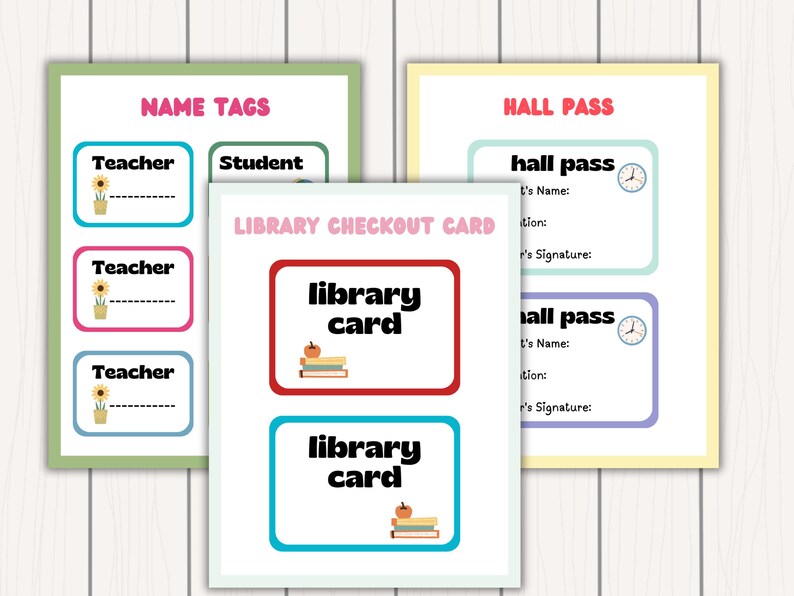 Teacher Printable Pretend Teacher Set Dramatic Play Imaginative Play ...