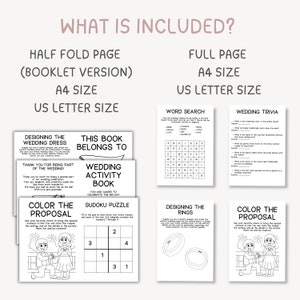 Printable Digital Kids Wedding Activity Book - DIY Wedding Coloring ...