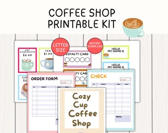 Kids Pretend Dramatic Play Restaurant Cafe Menu Set - Etsy