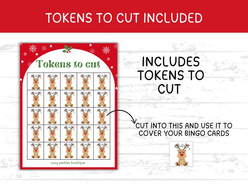 Printable Christmas Bingo Game Xmas Bingo Cards for Kids, Classroom ...