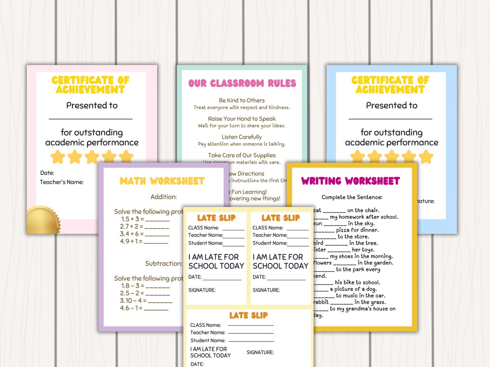 Teacher Printable Pretend Teacher Set Dramatic Play Imaginative Play ...