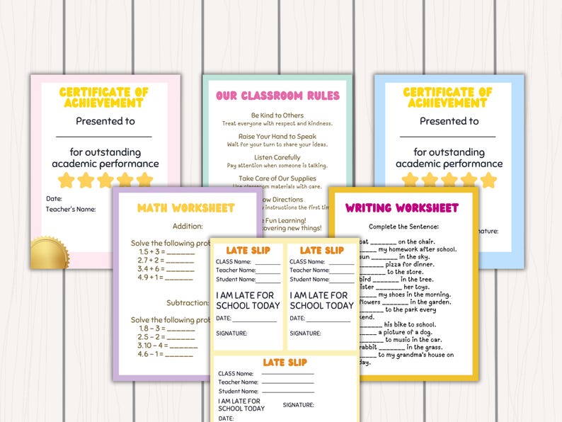 Teacher Printable Pretend Teacher Set Dramatic Play Imaginative Play ...