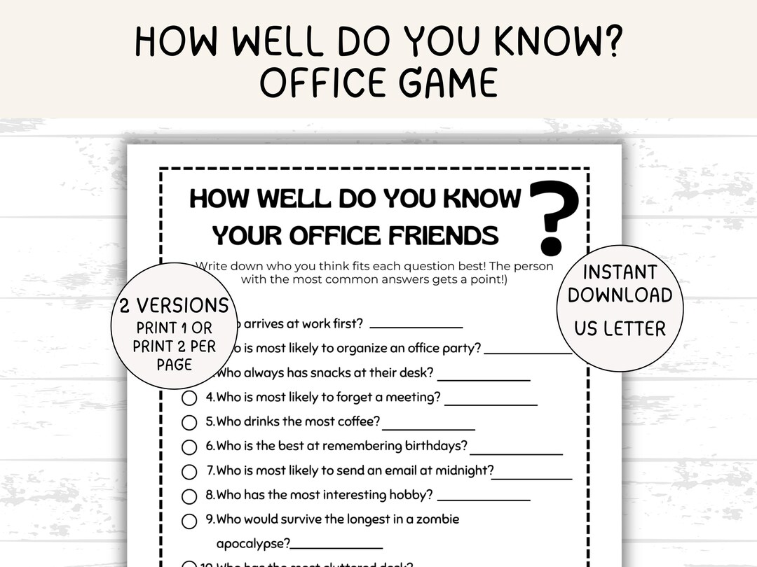 Who Knows the Team | Office Team Building Trivia Game | Happy Hour ...
