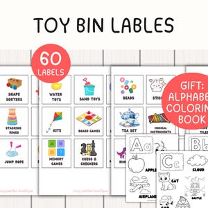Printable Toy Bin Labels | Toy Storage Labels for Playroom & Classroom ...