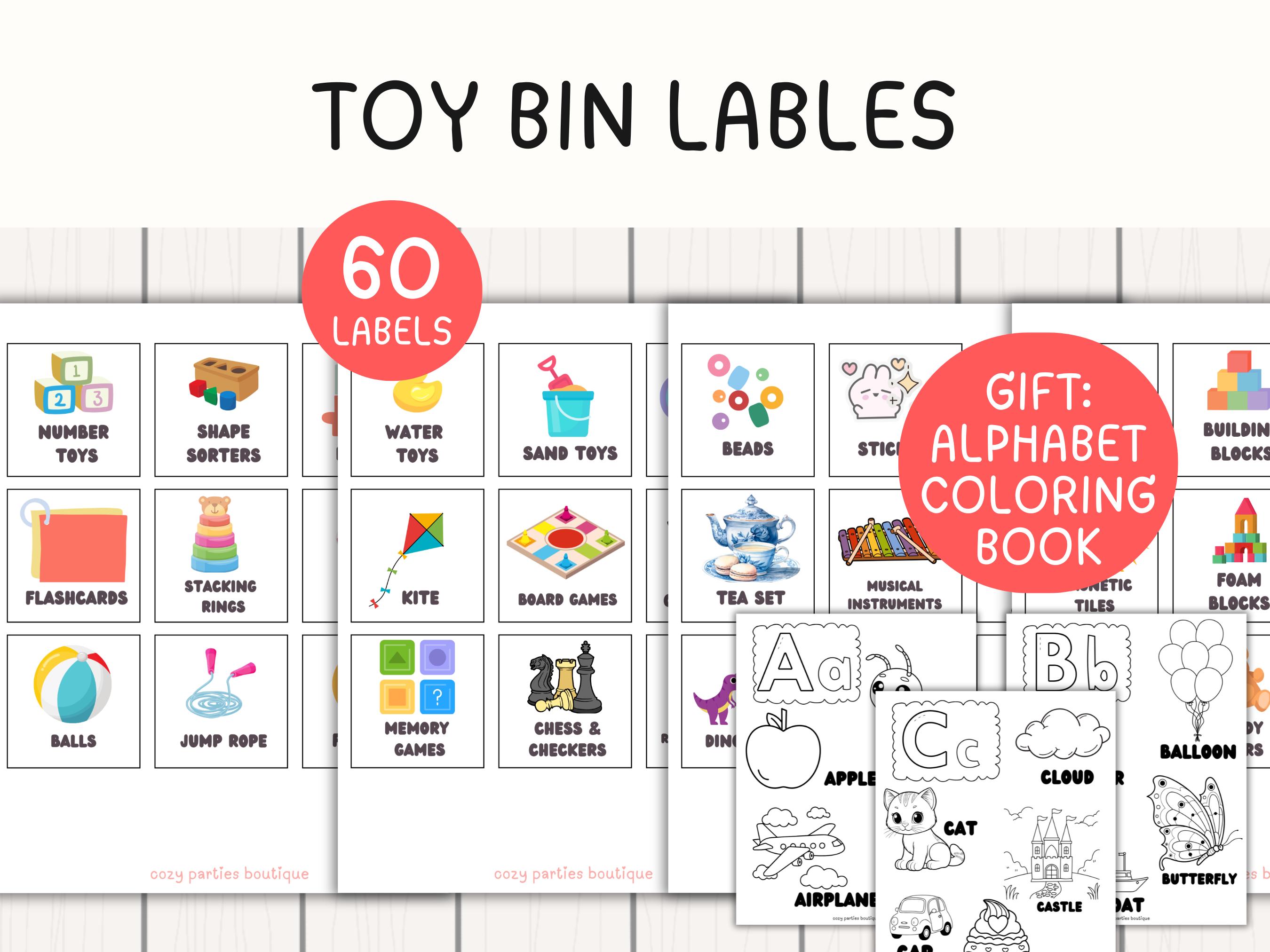 Printable Toy Bin Labels | Toy Storage Labels for Playroom & Classroom ...