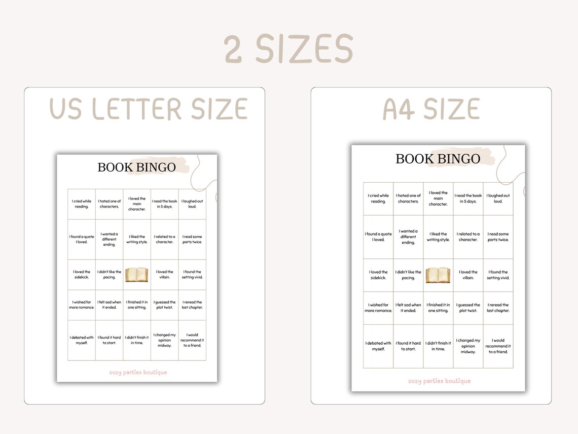 Book Club Party Game Bundle - Book Club Bingo Charades Virtual Book ...