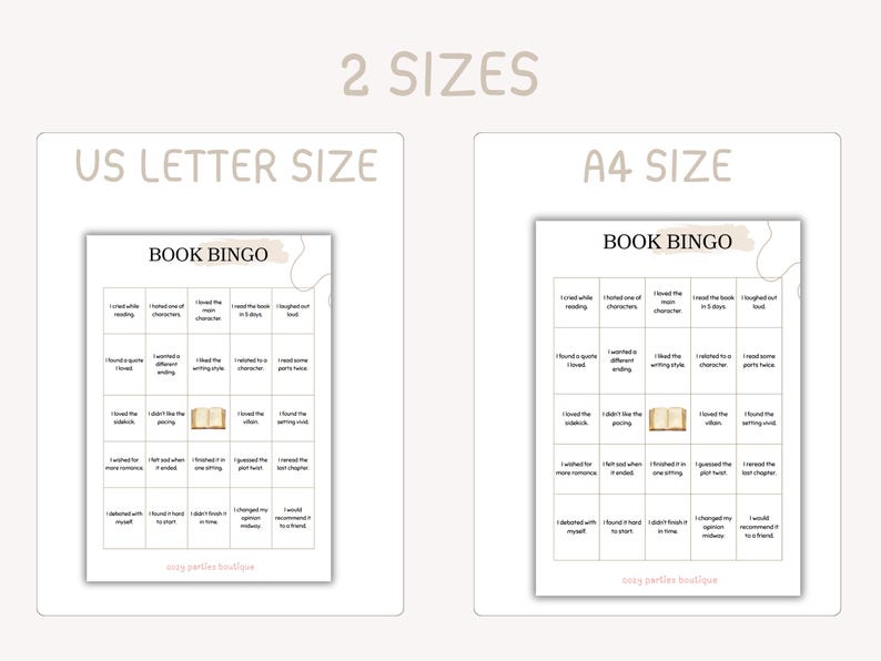 Book Club Party Game Bundle - Book Club Bingo Charades Virtual Book ...