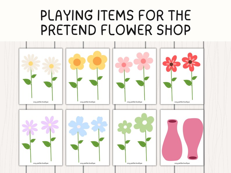 Printable Pretend Play Flower Shop - Kids Imaginative Play Activity ...