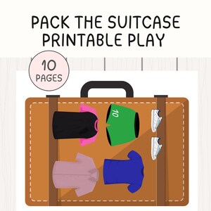 Suitcase Game for Kids, Travel Game Printable, Pretend Play Packing ...