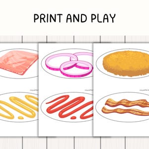 Build a Burger Pretend Play Printable - Preschool Printable Busy Book ...
