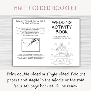 Printable Digital Kids Wedding Activity Book - DIY Wedding Coloring ...
