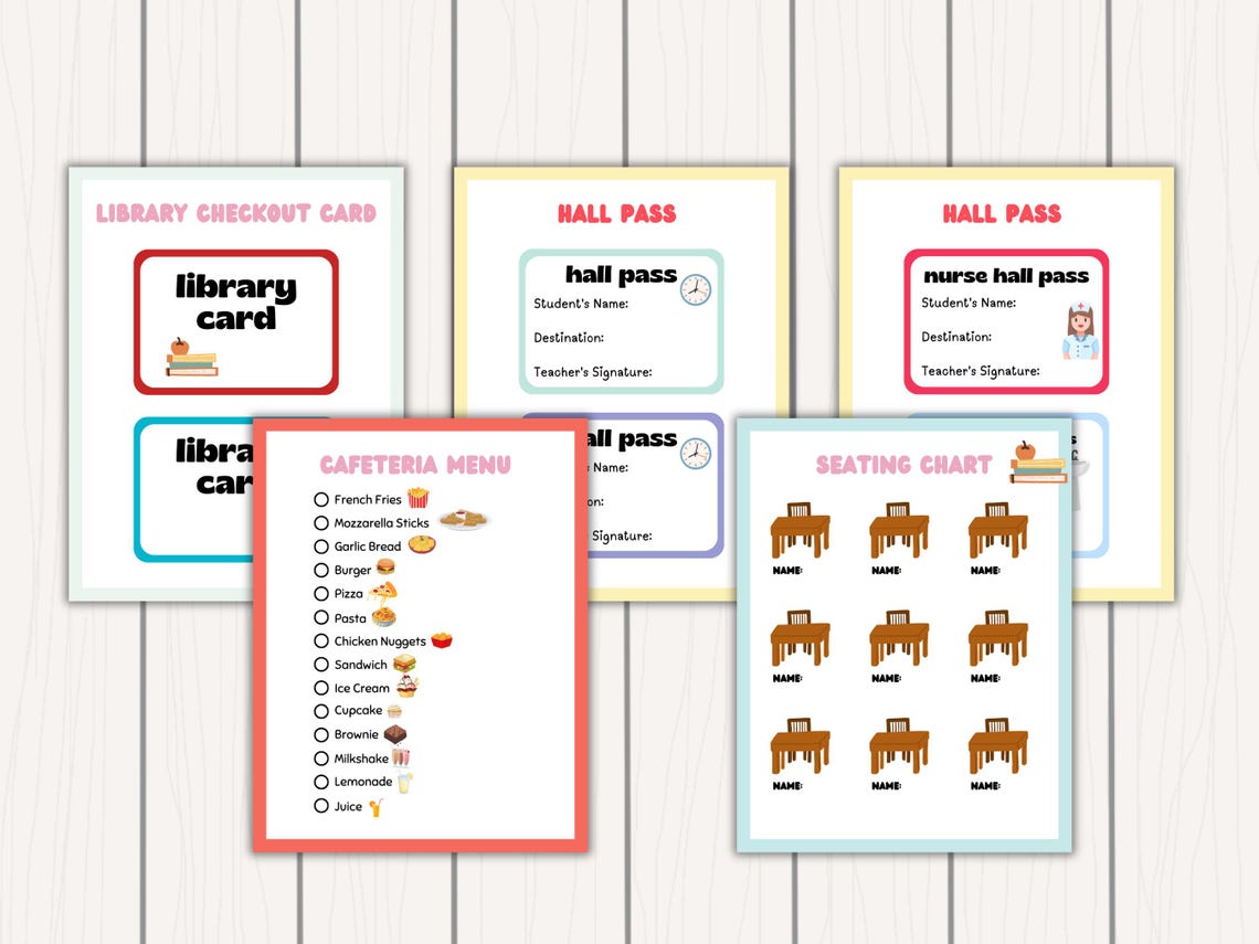 Teacher Printable Pretend Teacher Set Dramatic Play Imaginative Play ...