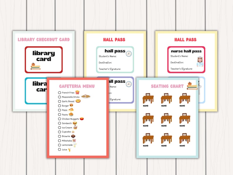 Teacher Printable Pretend Teacher Set Dramatic Play Imaginative Play ...