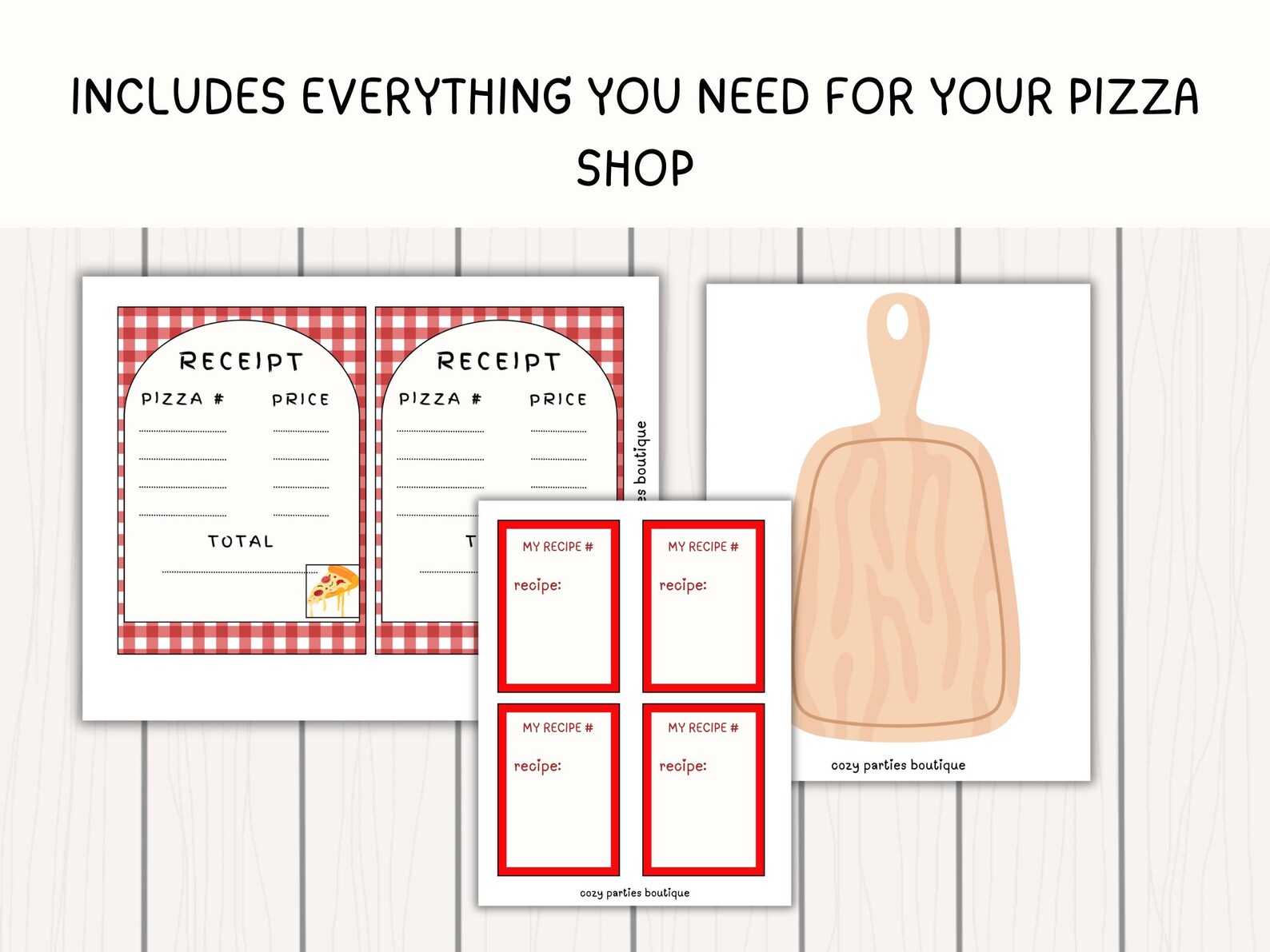 Printable Pretend Pizza Play Kit - Make Your Pizza Shop- Dramatic Play ...