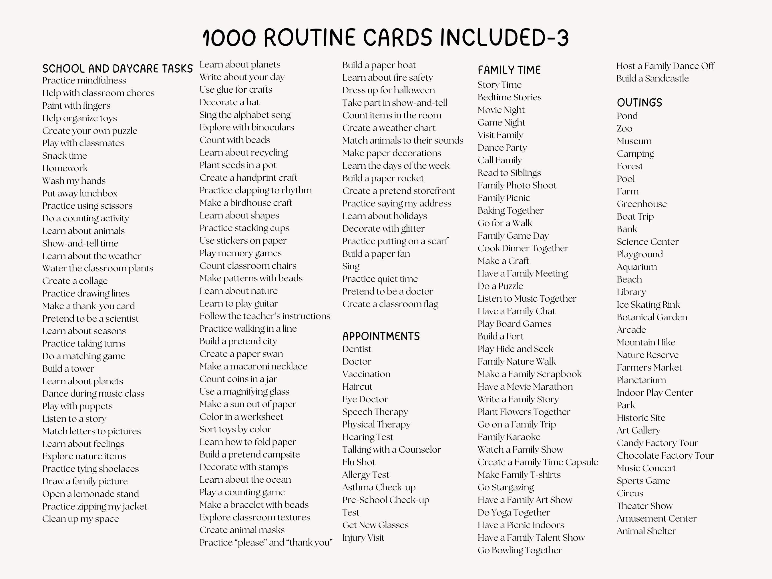 Kid Chores & Daily Routine Cards Routine Chart for Kids With Visual ...