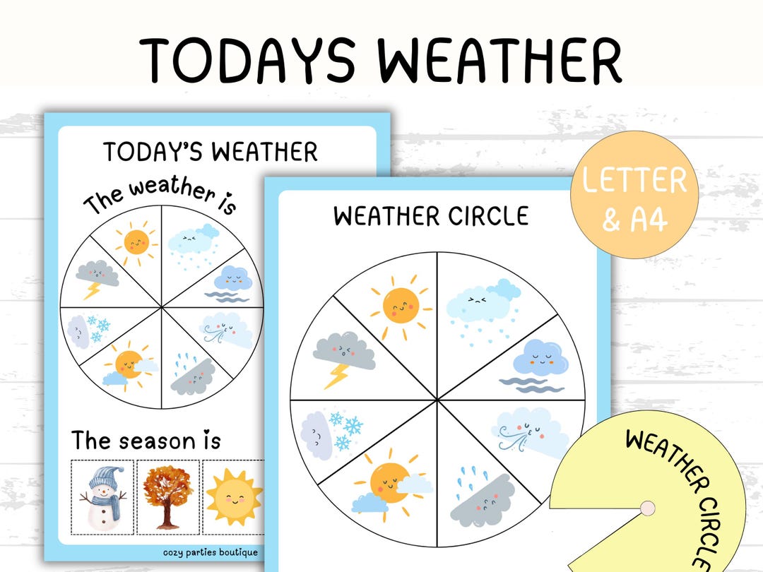 Preschool Printable Weather Wheel | Montessori Printable | Homeschool ...