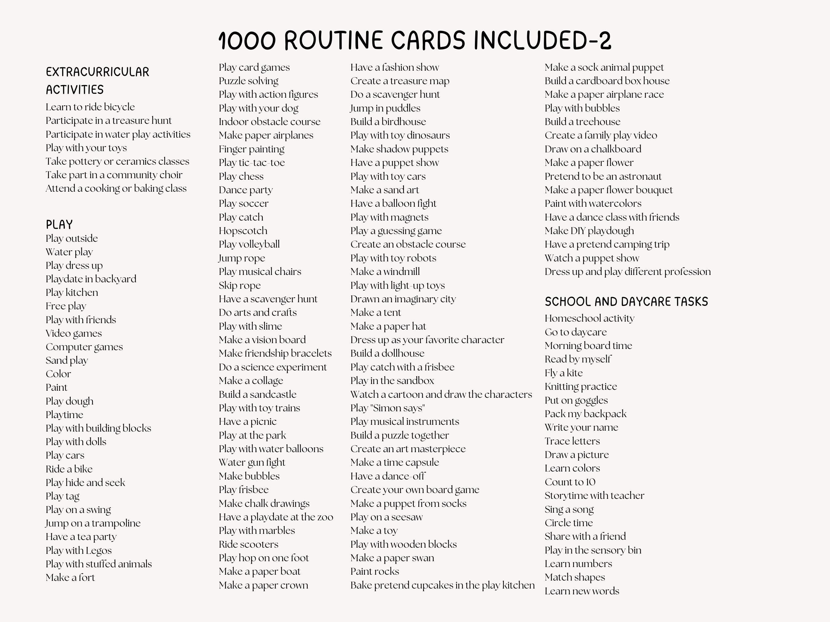 Kid Chores & Daily Routine Cards Routine Chart for Kids With Visual ...
