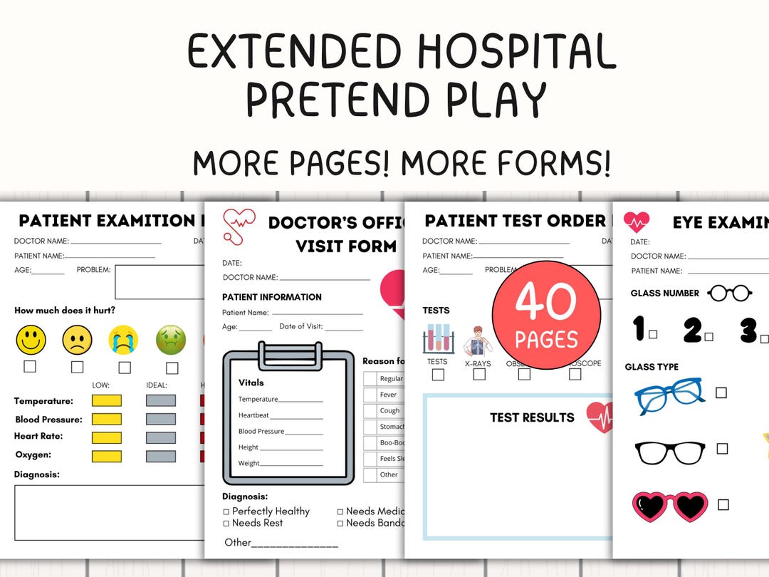 Hospital Play Kids Doctor Dramatic Play Doctor Pretend Play Doctor Role Play Doctor Printable ...