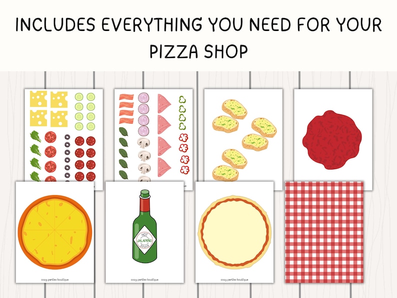 Printable Pretend Pizza Play Kit - Make Your Pizza Shop- Dramatic Play ...