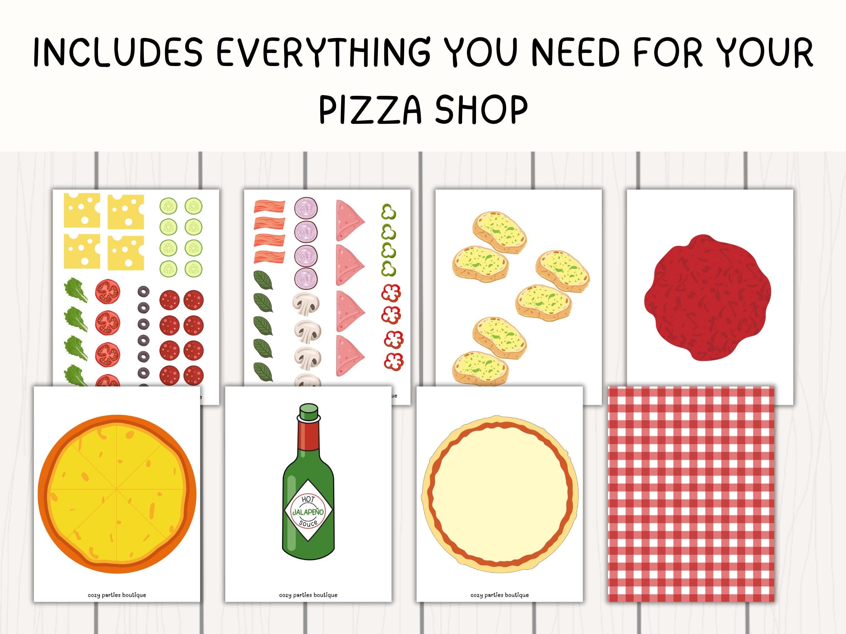 Printable Pretend Pizza Play Kit - Make Your Pizza Shop- Dramatic Play ...
