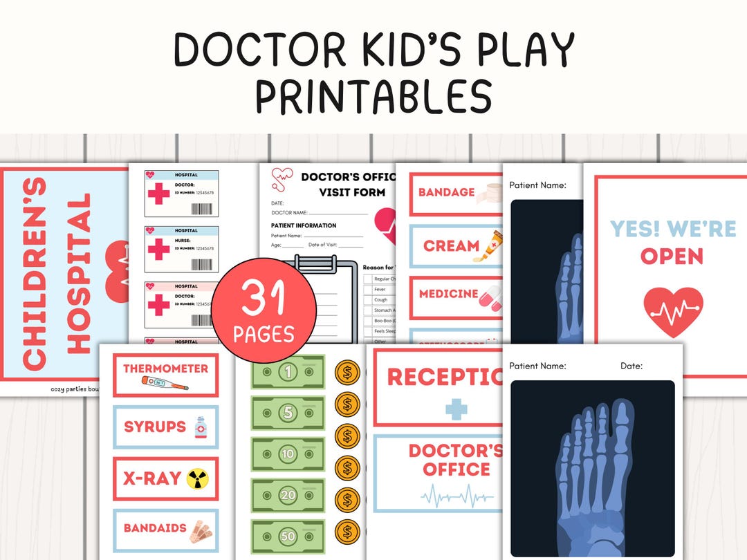 X-ray Pretend Pack Hospital Play Kids Doctor Dramatic Play Doctor Pretend Play Doctor Role Play ...