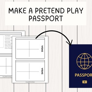 Play Passport & Travel Activity Kids Travel Set for Pretend Play ...