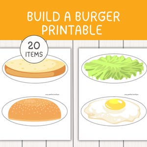 Build a Burger Pretend Play Printable - Preschool Printable Busy Book ...