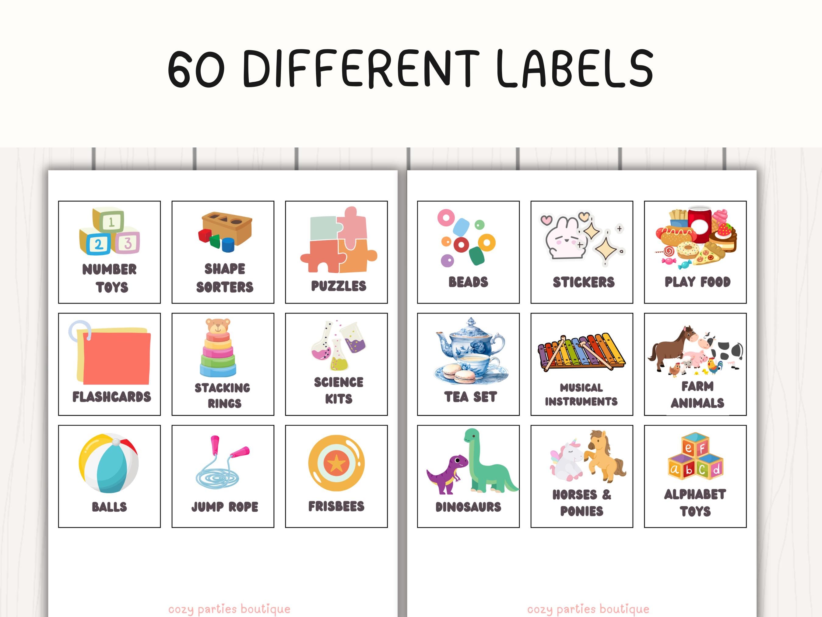 Printable Toy Bin Labels | Toy Storage Labels for Playroom & Classroom ...