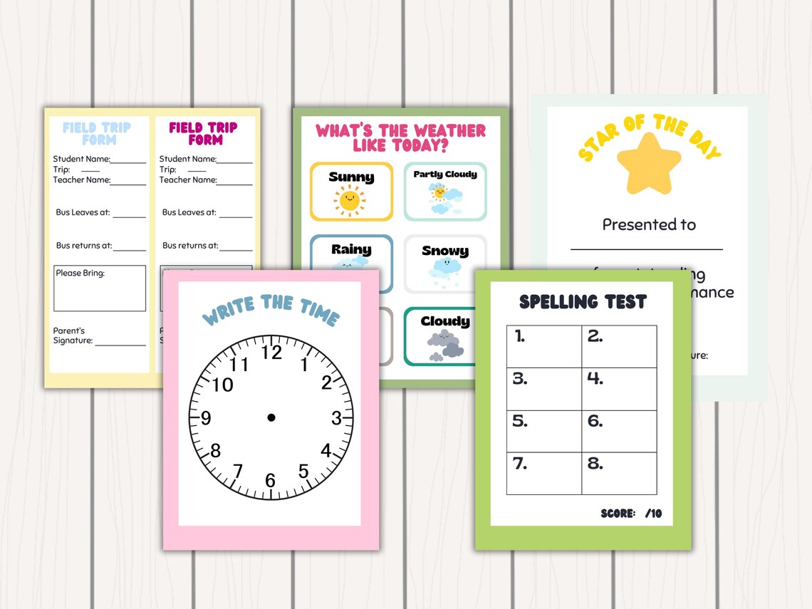 Teacher Printable Pretend Teacher Set Dramatic Play Imaginative Play ...