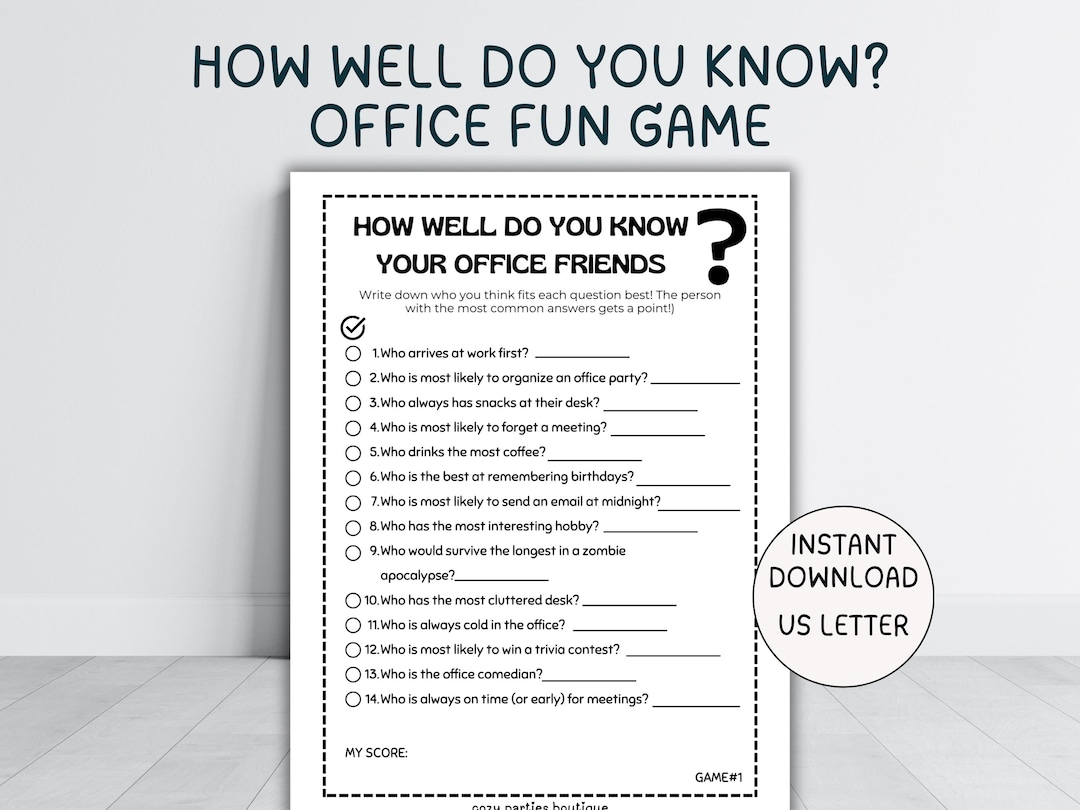Who Knows the Team | Office Team Building Trivia Game | Happy Hour ...