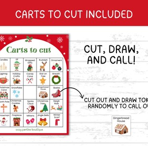 Printable Christmas Bingo Game Xmas Bingo Cards for Kids, Classroom ...