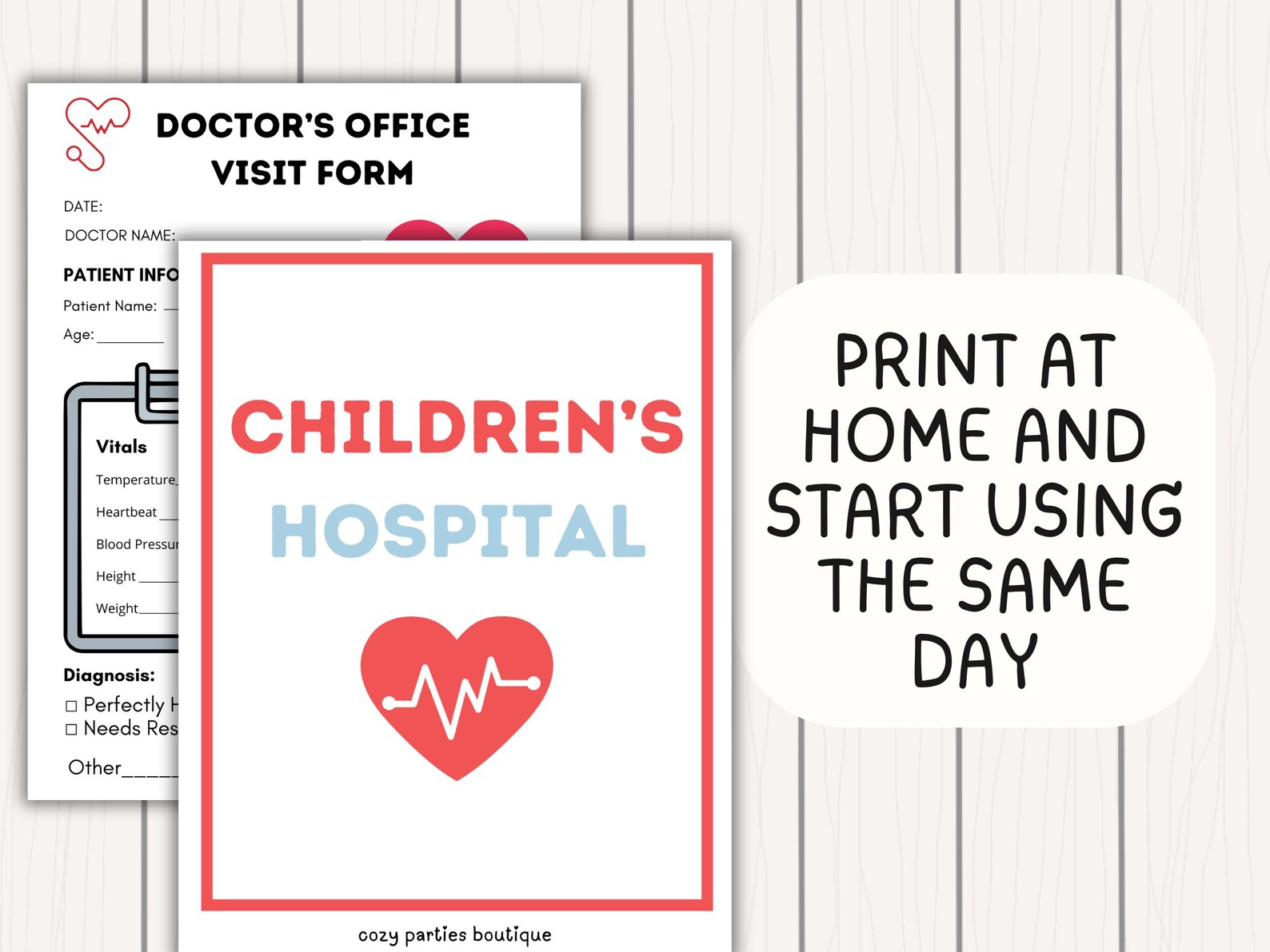 X-ray Pretend Pack Hospital Play Kids Doctor Dramatic Play Doctor ...