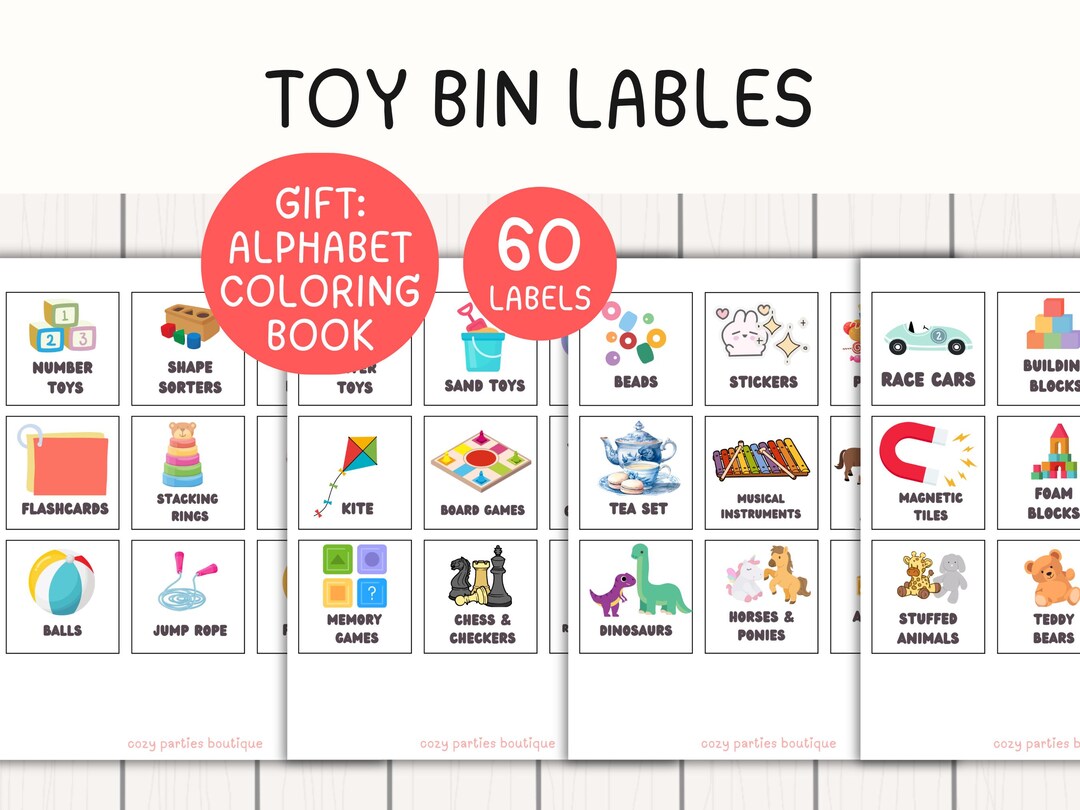 Printable Toy Bin Labels | Toy Storage Labels for Playroom & Classroom ...
