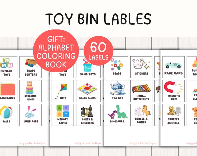 Printable Toy Bin Labels | Toy Storage Labels for Playroom & Classroom ...