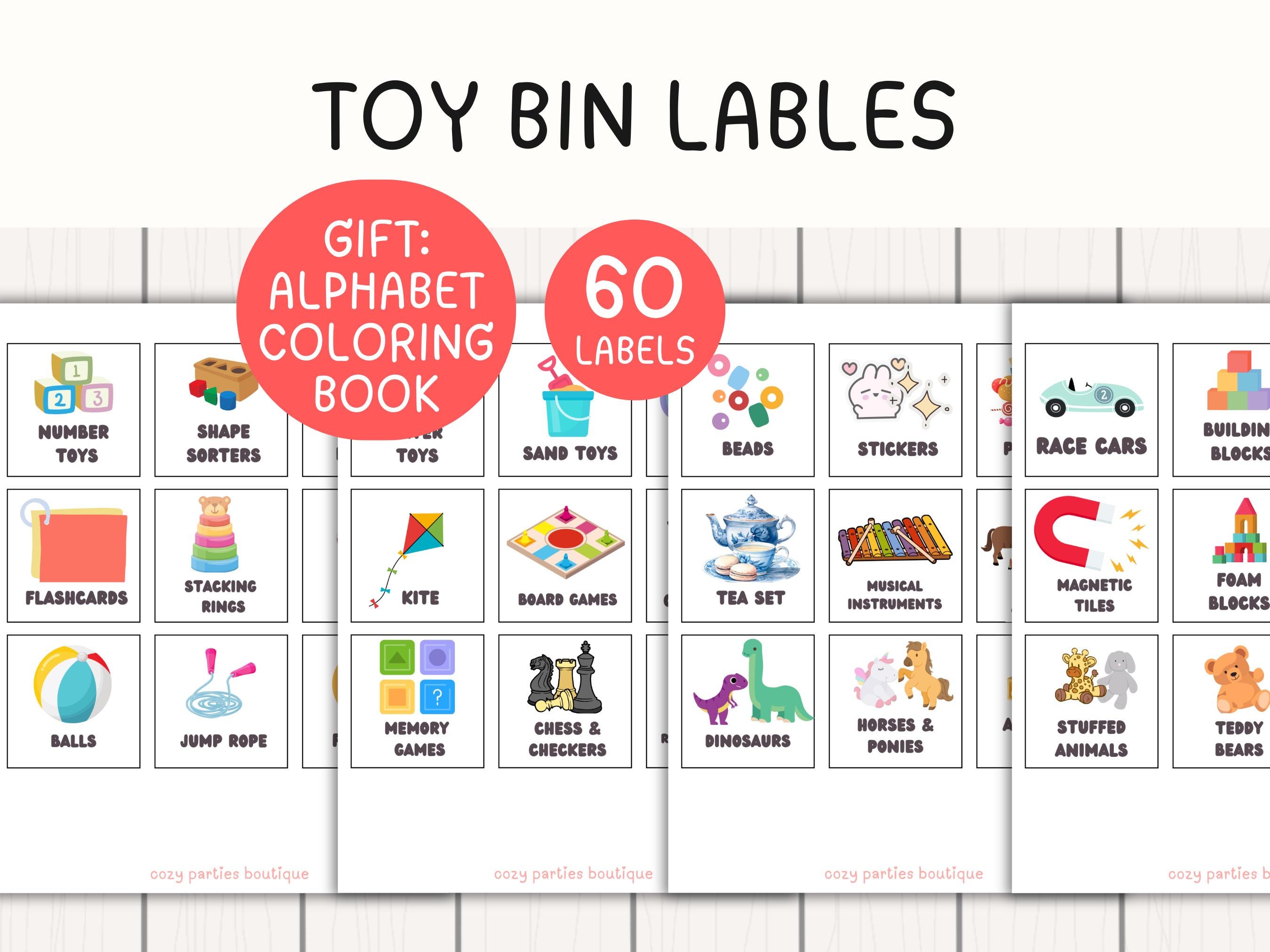 Printable Toy Bin Labels | Toy Storage Labels for Playroom & Classroom ...
