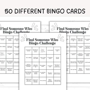 Find Someone Who Bingo – Fun Icebreaker Game for Office Parties, Family ...