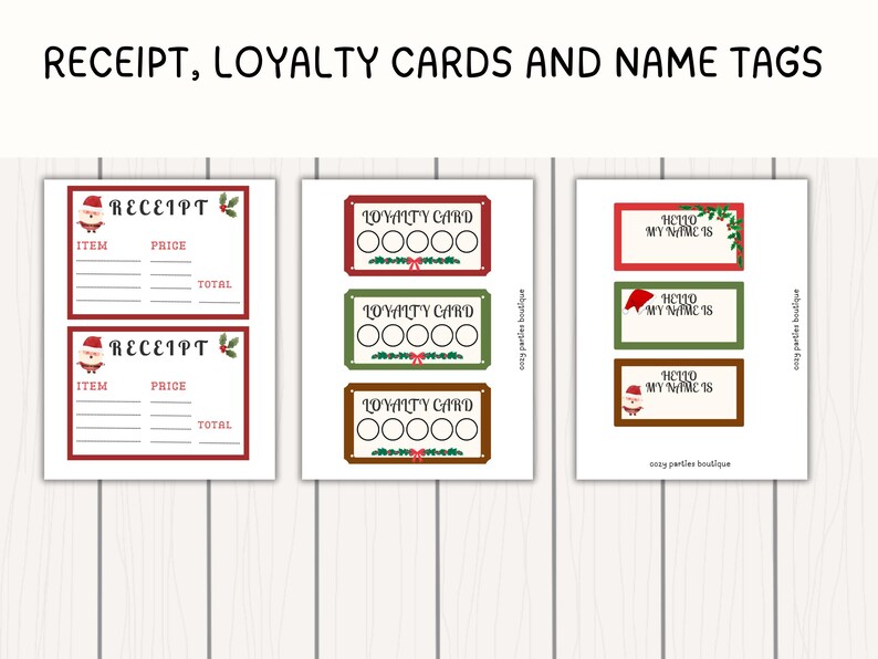 Christmas Printable Bakery Play Set for Kids, Pretend Play Kit ...