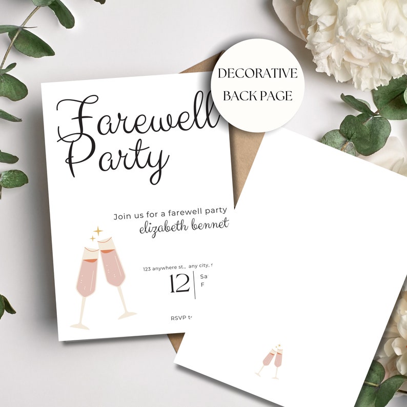 Modern Farewell Party Invite - Goodbye Party Celebration Invitation ...