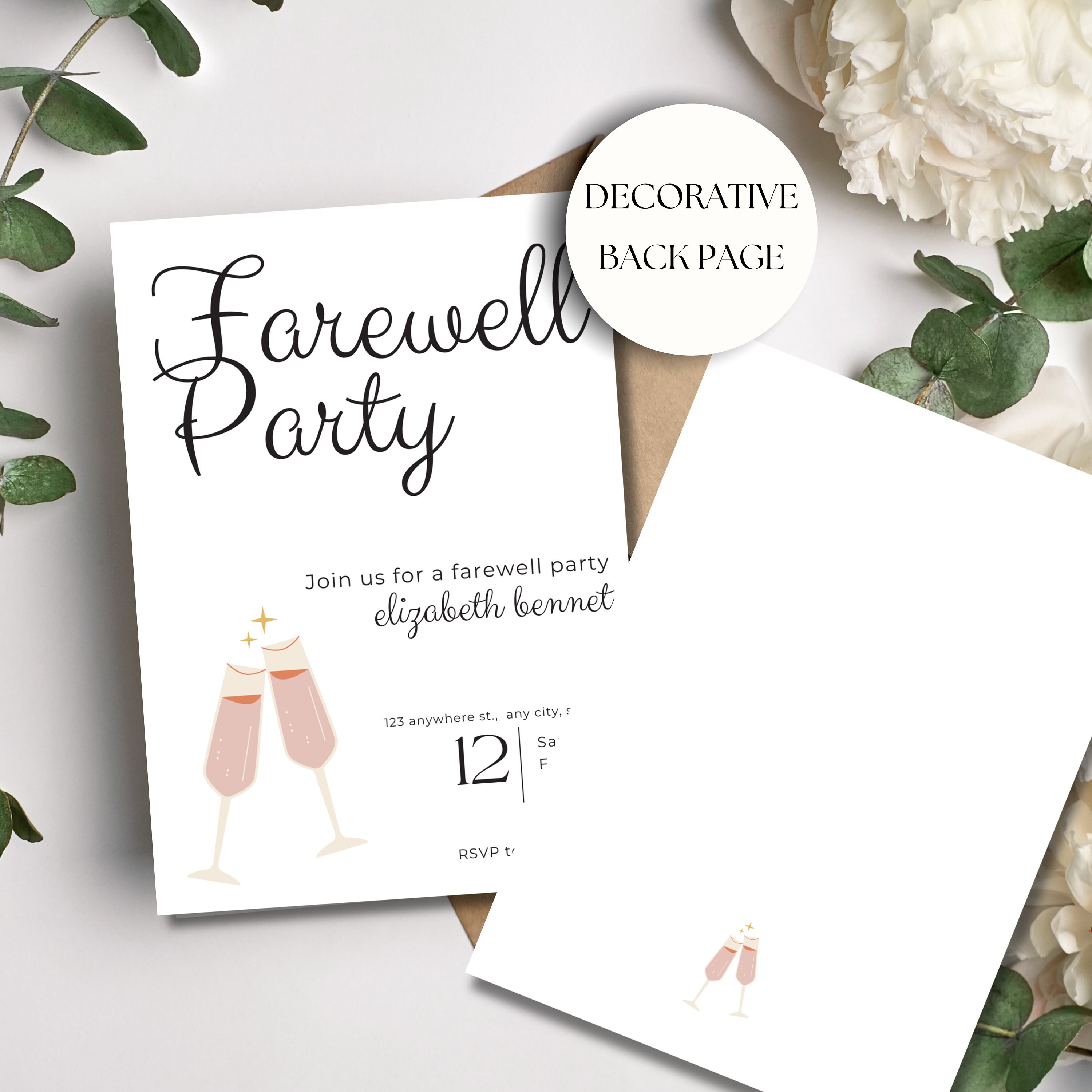 Modern Farewell Party Invite - Goodbye Party Celebration Invitation ...